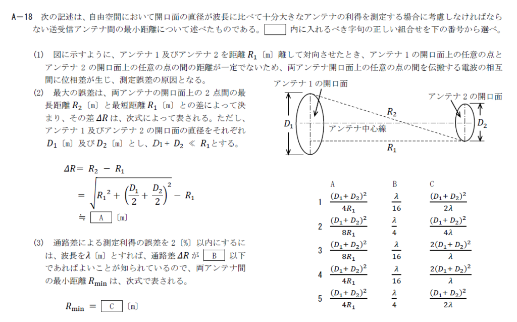 【過去問解説】令和5年1月の1陸技試験問題を解いてみた（R5.1 2回目 無線工学B A-16~A-20） | JR2KCB's Lab